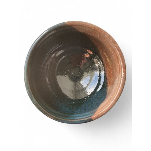 Handmade | Accents | Small Dark Blue And Brown Studio Pottery Pot ...